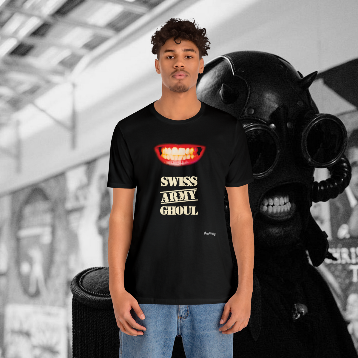 Smile Swiss Ghoul Erkek Tişört | basmatik.com