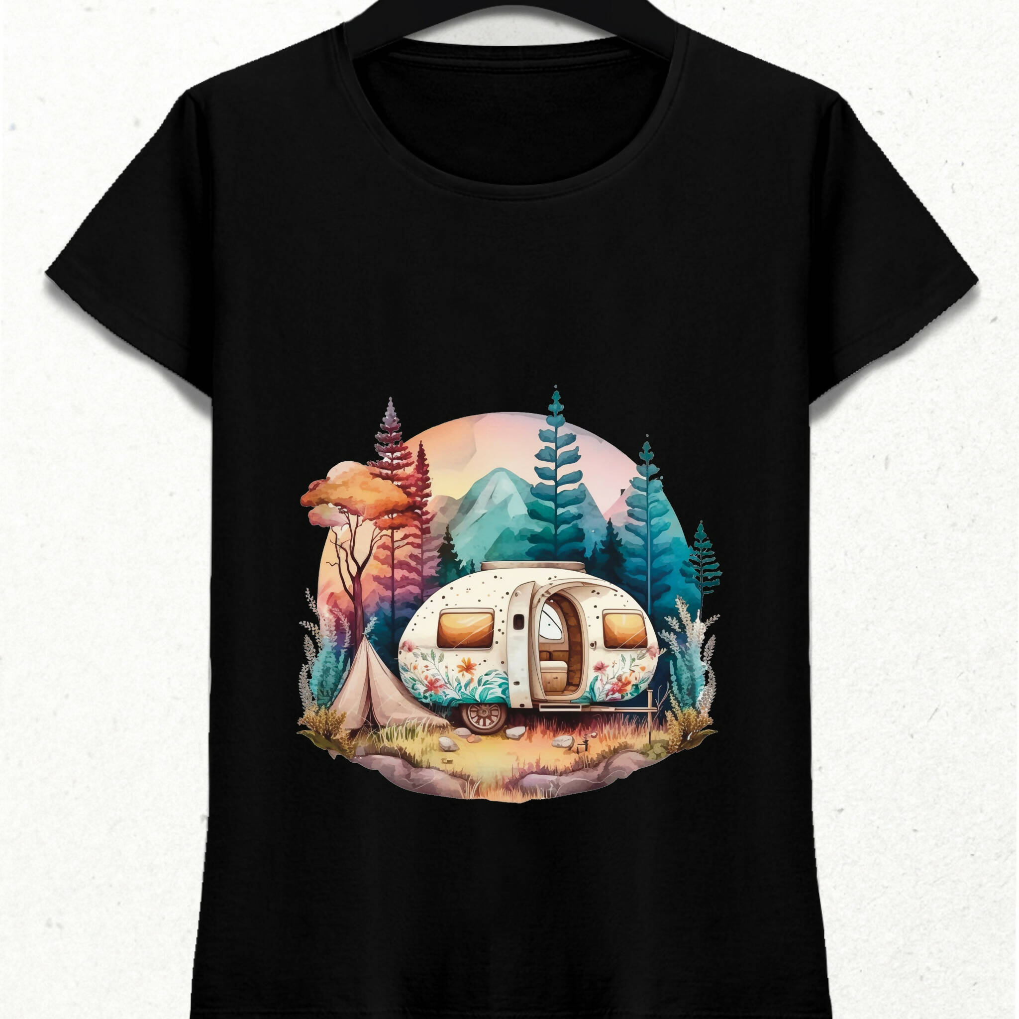 Camping and Caravan Themed Tshirt | basmatik.com