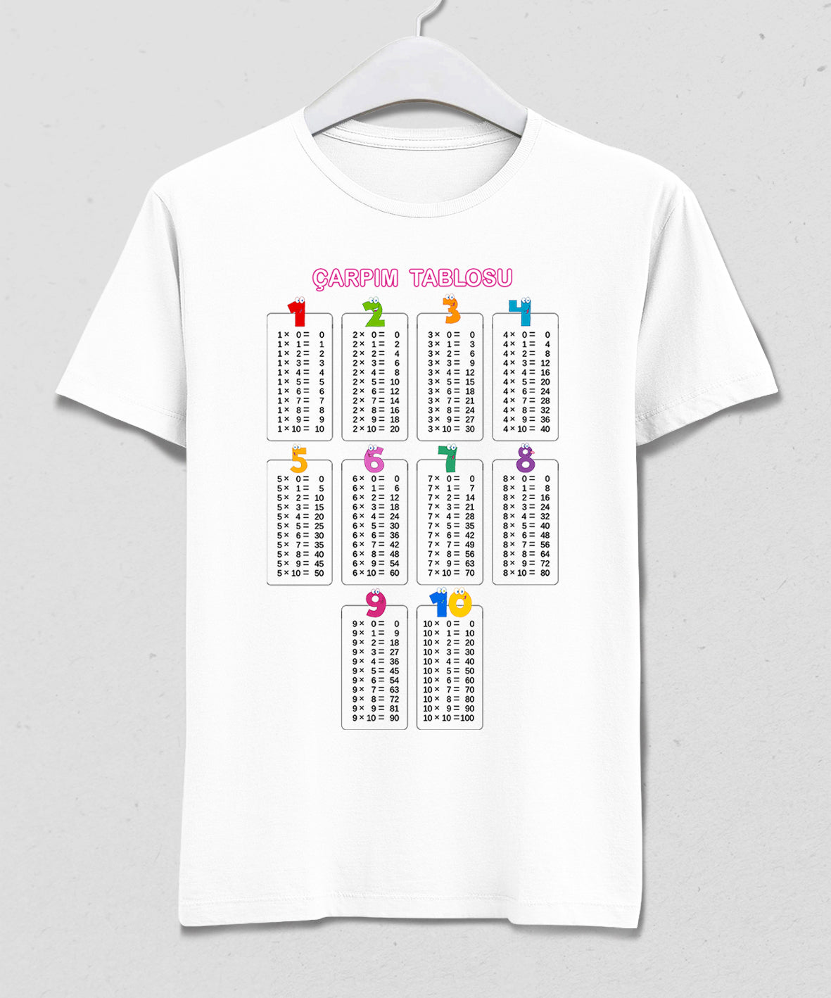 multiplication table men's t-shirt | basmatik.com