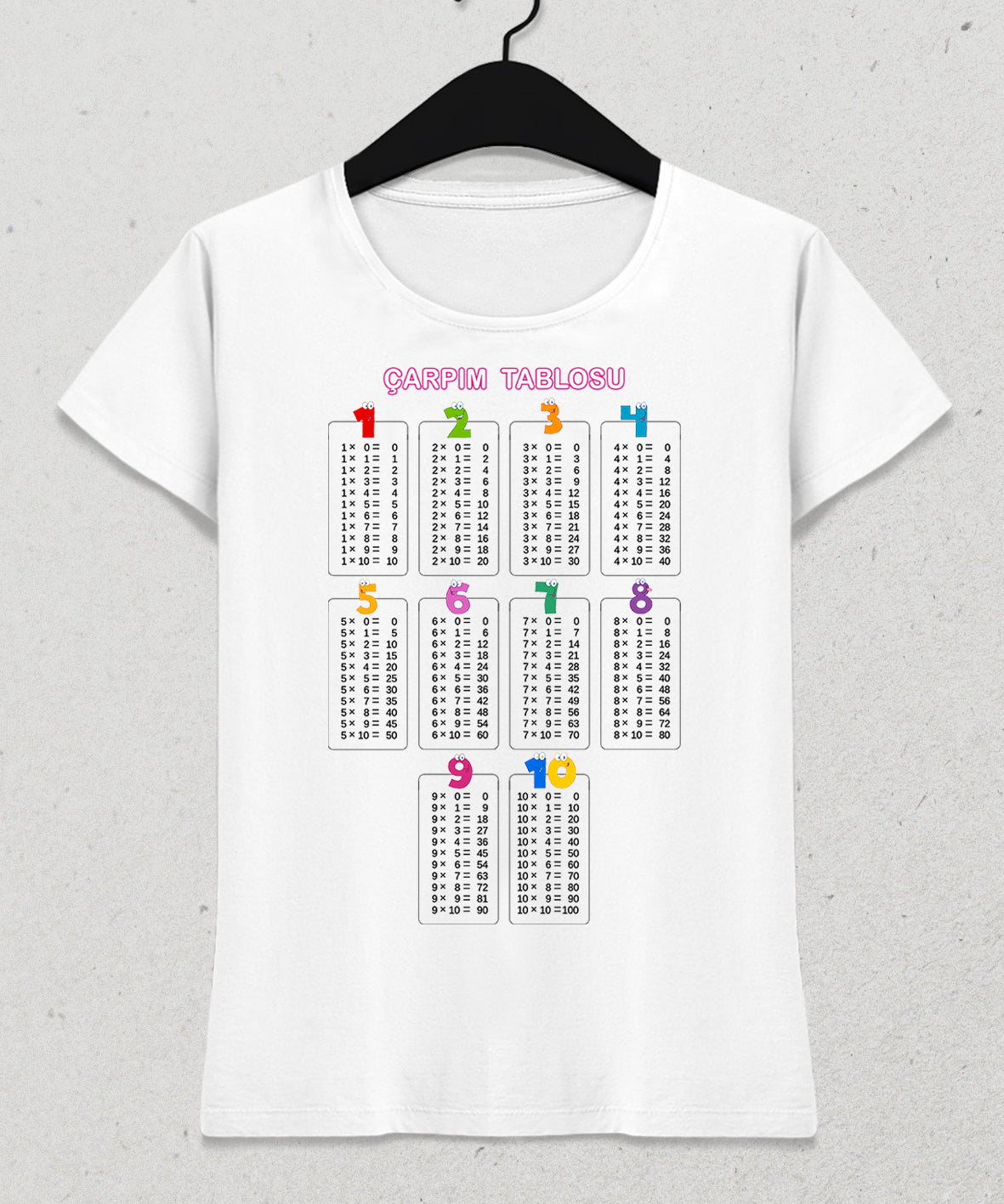 multiplication table women t-shirt | basmatik.com